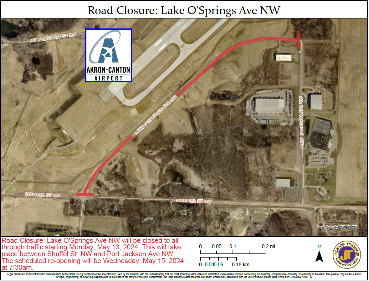 Road Closure - Jackson Township, Stark County, Ohio